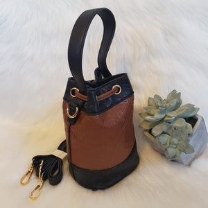 ASOS | Bags | Mini Bucket Bag In Embossed Monogram | Poshmark